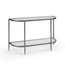 Gatsby 1.2M Console Hall Table Fluted Glass Gunmetal Grey | Seek & Ramble